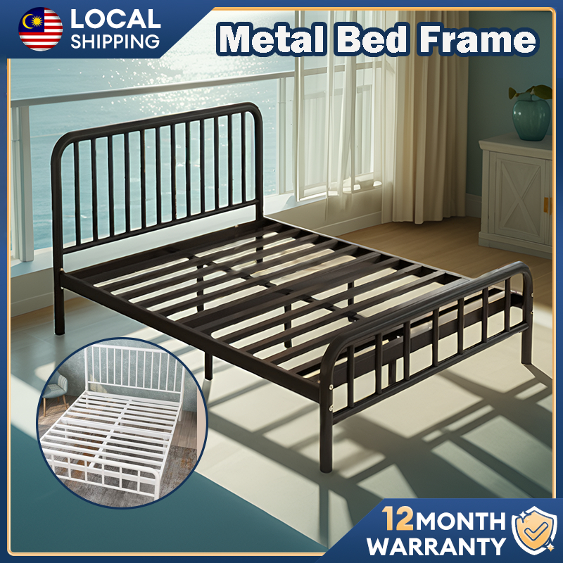 𝐋𝐈𝐍𝐒𝐘 𝟐-𝟑𝘿𝙖𝙮 𝘿𝙚𝙡𝙞𝙫𝙚𝙧𝙮 5/6/3FT Minimalist Metal Bed Frame Katil Besi ...