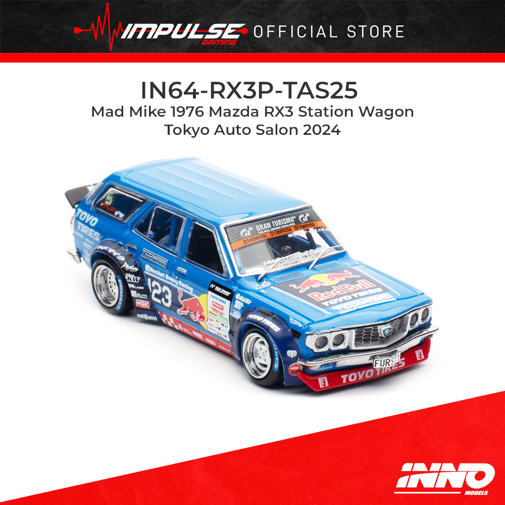 Inno64 1:64 Mad Mike 1976 Mazda RX3 Station Wagon Tokyo Auto Salon 2024 ...
