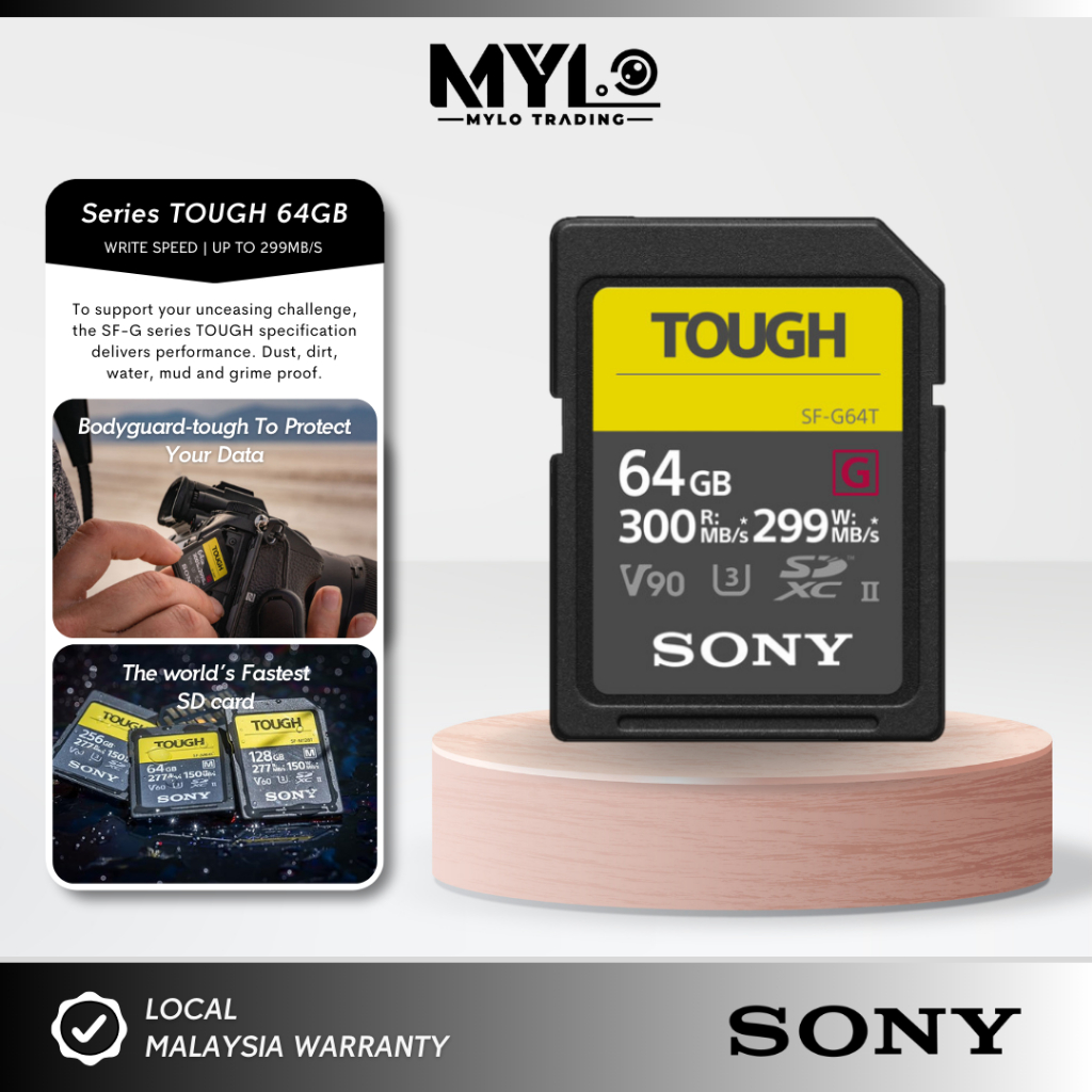 ( SONY Malaysia Card ) - Sony 64GB SF-G Tough Series UHS-II SDXC Memory ...