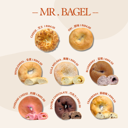 【Mr.Bagel】Handmade Healthy Bagel No Sugar No Oil Bagel Natural ...