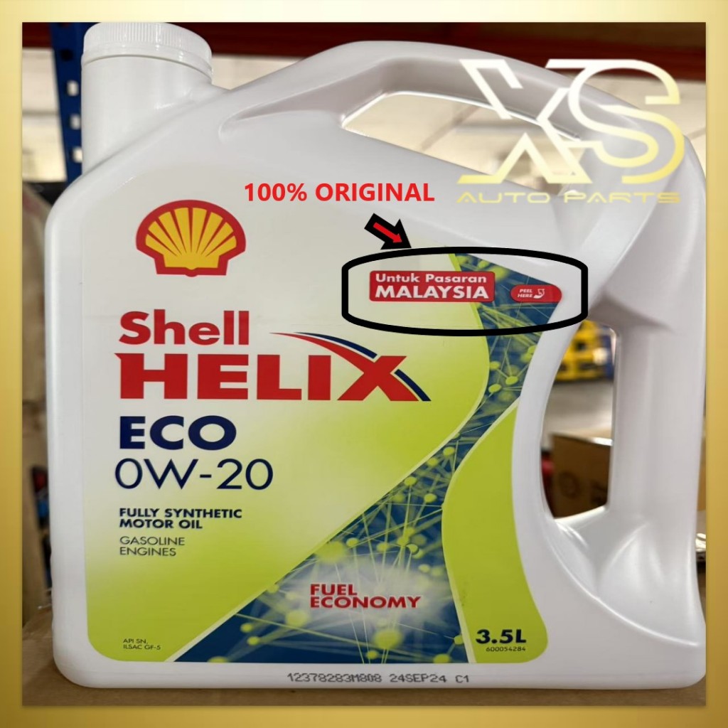 Shell Helix ECO 3.5L 0W20 Fully Synthetic Engine Motor Oil Pasaran ...