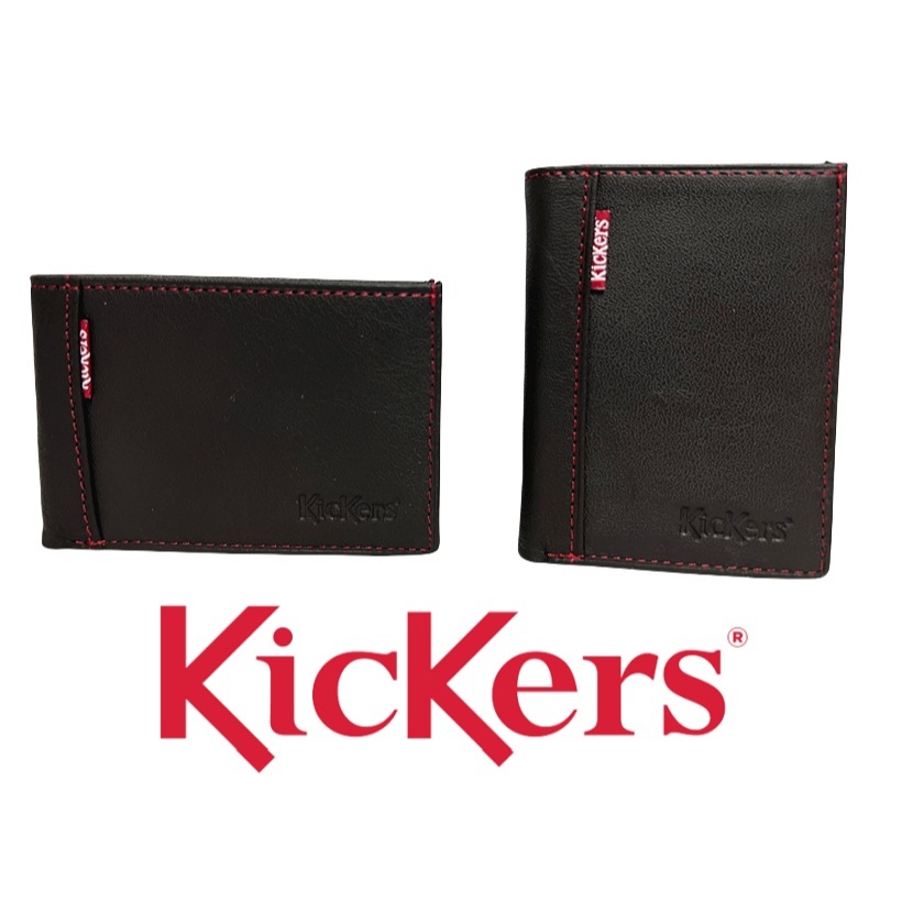 Kickers Card Holder Small Purse Mini Wallet Original Genuine Leather ...