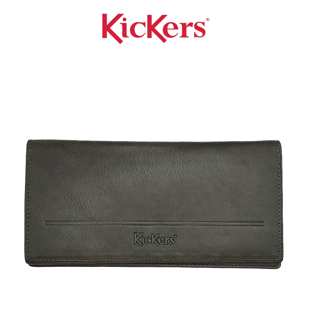 Kickers Genuine Top Grain Leather Long Bifold Wallet – Unisex Design # ...