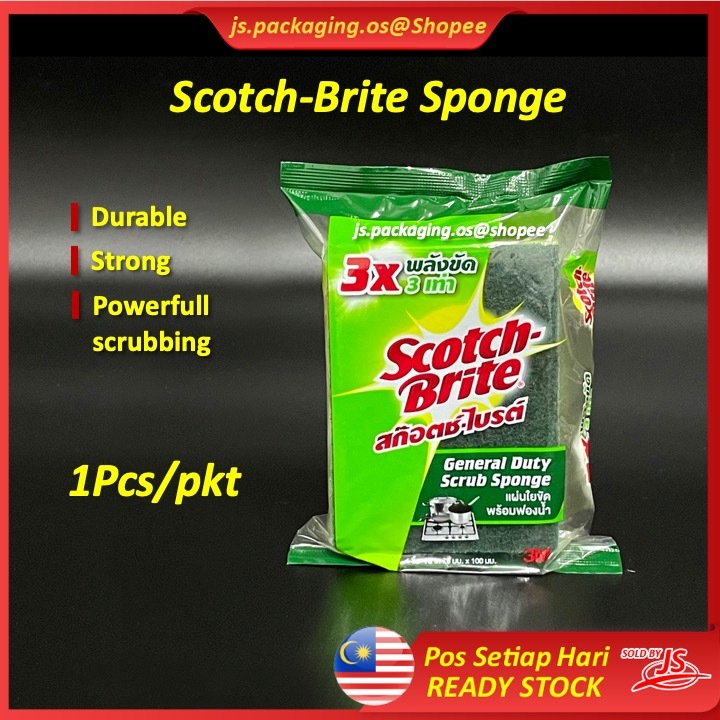 3M Scotch Brite Heavy Duty Scouring Scrub Sponge - Multipurpose ...