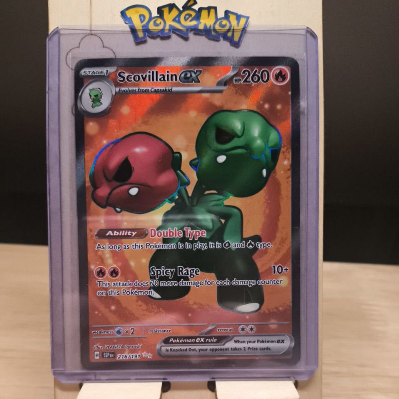[ORI] Scovillain EX SSP 216/191 Pokemon PTCG SV8 Surging Sparks IR ...