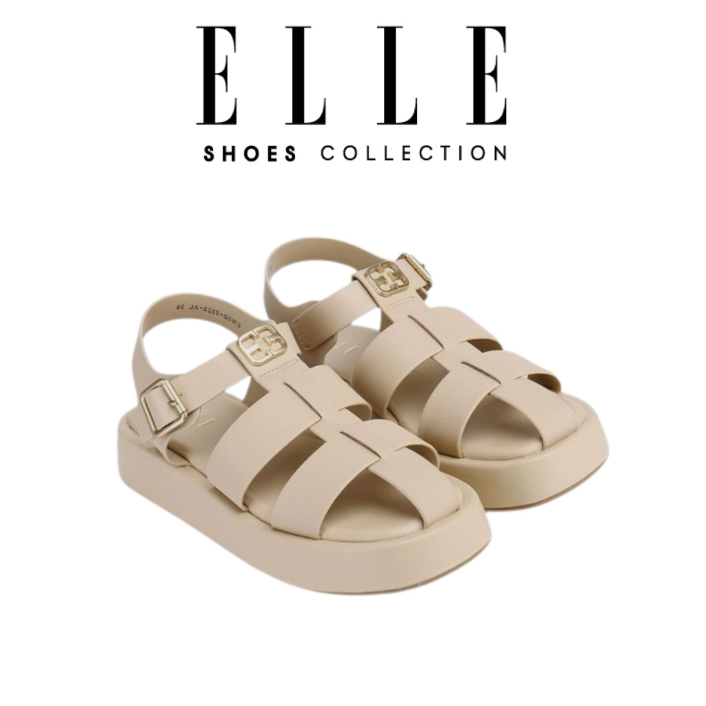 Elle Elise Comfy Fit Footbed Microfiber Leather Sandals | Shopee Malaysia
