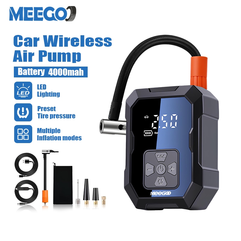 Electric Air Pump Tyre Car Inflator Wireless Pump Tayar Kereta Digital ...