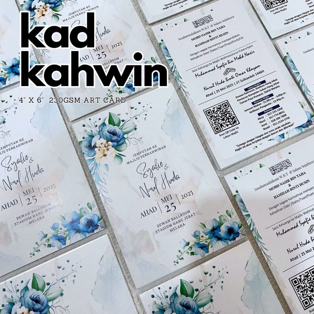KAD KAHWIN 4INCH x 6INCH | WEDDING CARD | MAJLIS KENDURI | Shopee Malaysia
