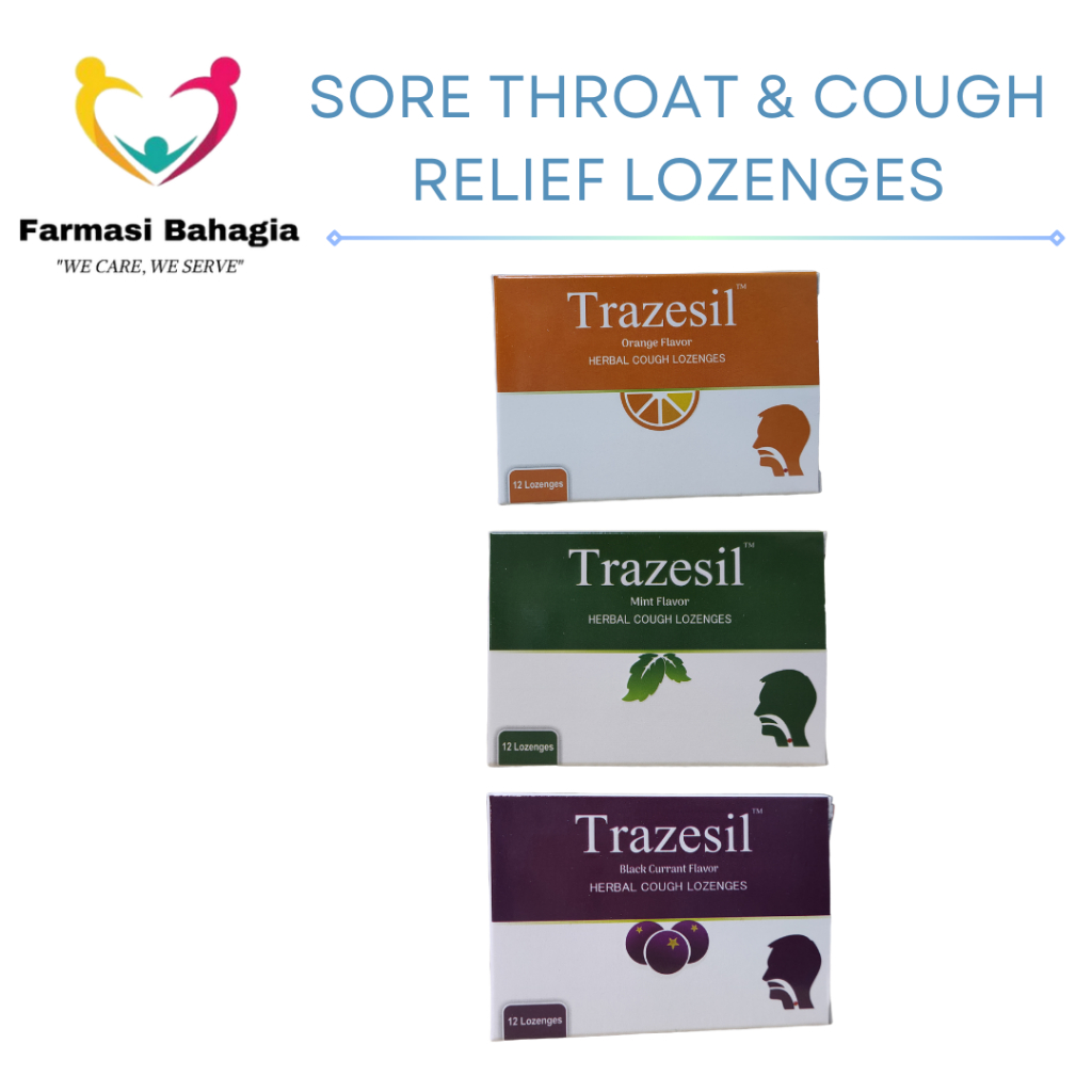 TRAZESIL HERBAL COUGH LOZENGES 12'S (1 BOX) | Shopee Malaysia