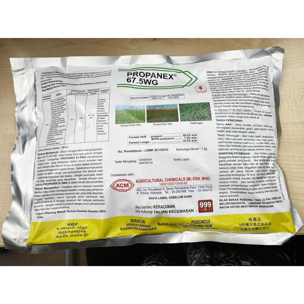 ACM PROPANEX 67.5WG 1kg Racun Rumpai Padi/ Racun Sambau Padi / Racun ...