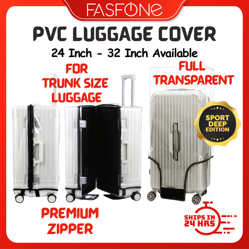 Cover Luggage Protector Transparent PVC Usable Travel Suitcase ...