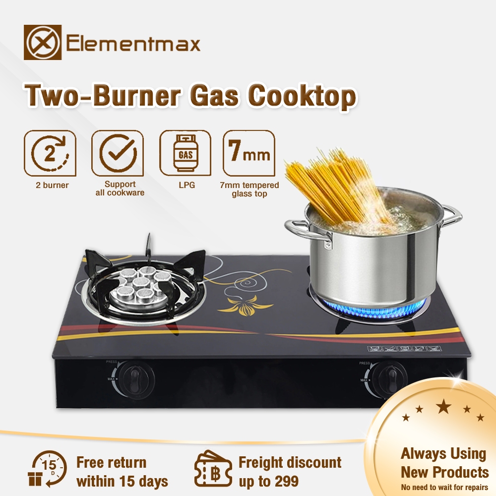 🔥Ready Stock🔥Auto Ignition Infrared Gas Cooker Propane LPG Hob 2 Burner ...