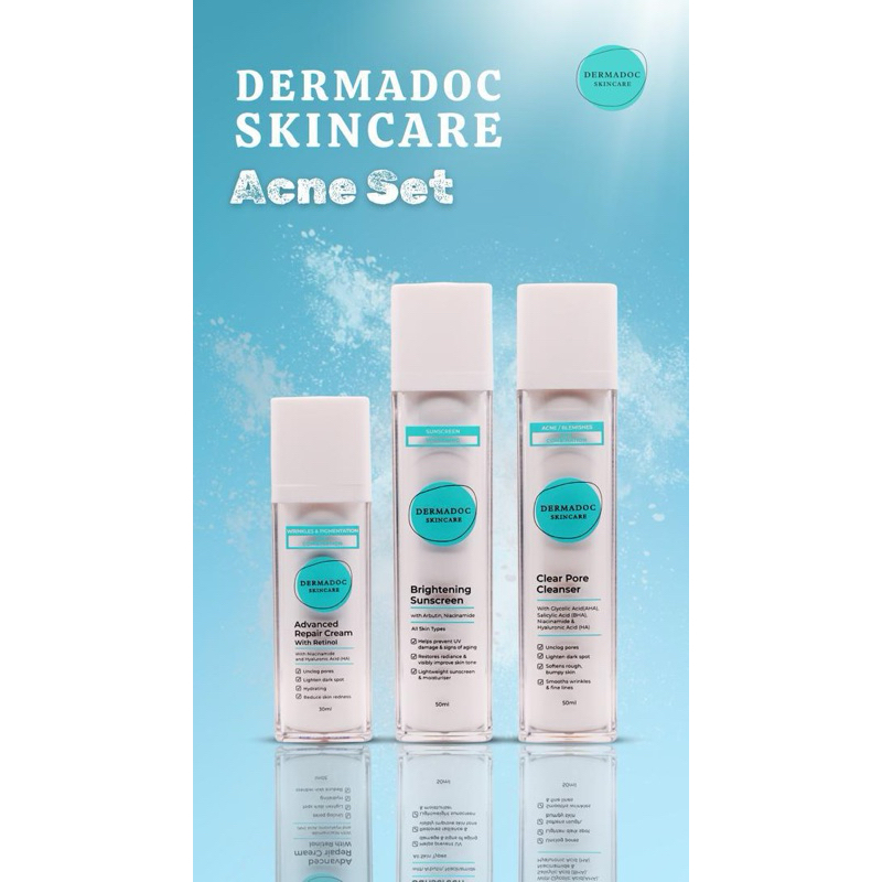 DERMADOC ACNE SET (CLEANSER, DAY CREAM & RETINOL) | Shopee Malaysia