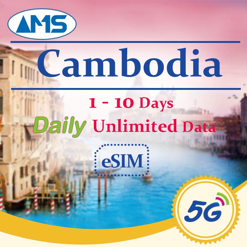 Cambodia eSIM 1-10 Days Daily Unlimited Data Philippines SIM Card for ...