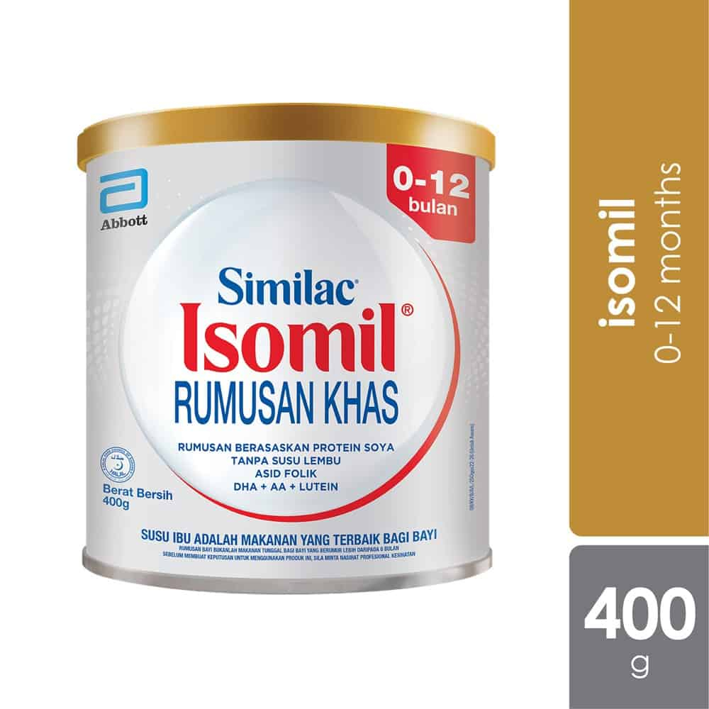 Abbott Isomil plus Lactose Free soy milk 400g (1-10 years ) EXP 06/2026 ...