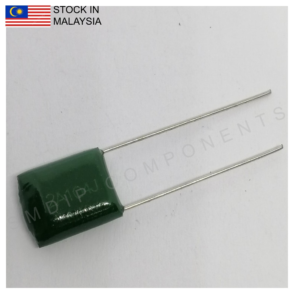 5 PCS 2A104J 0.1UF 100NF 100V, Mylar Polyester Film Capacitor | Shopee ...