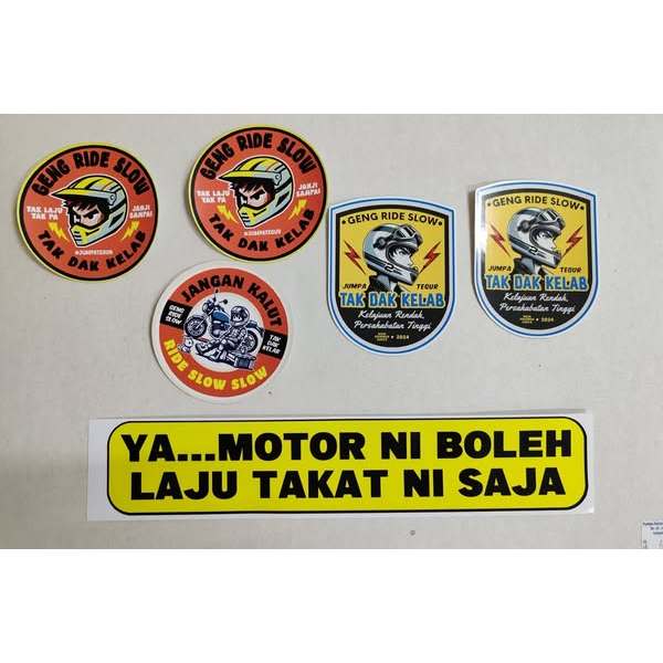 Bundle Pack Stickers Geng Ride Slow (2025) Geng motor yang tak dak ...