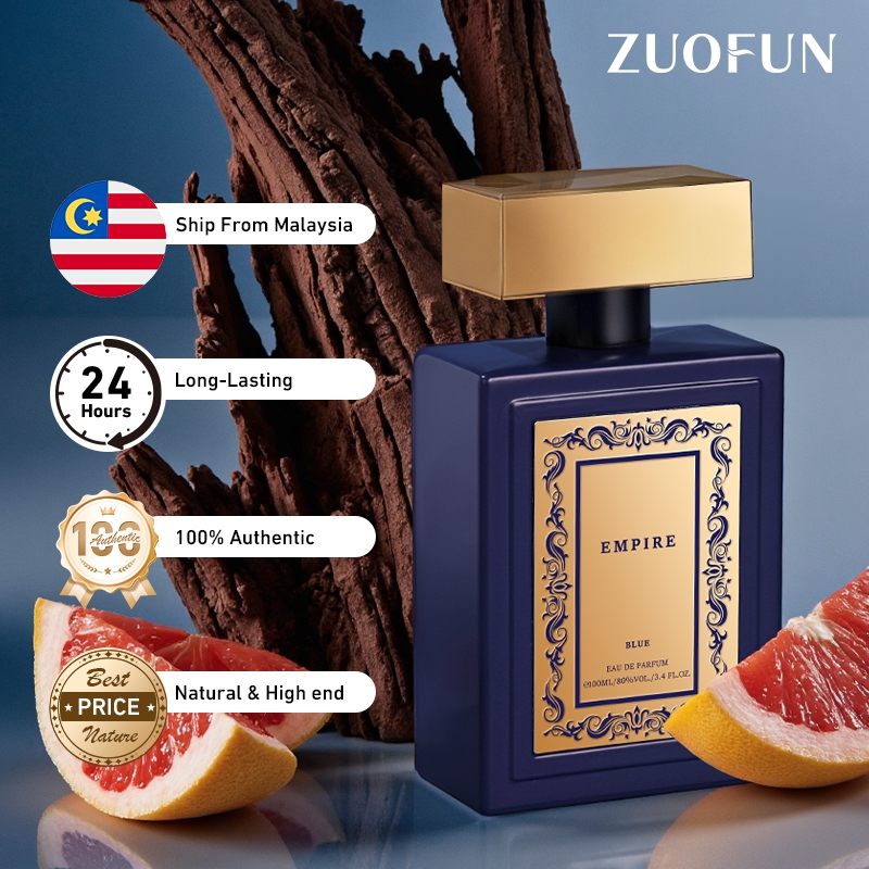 ZUOFUN Empire Blue Perfume Men Spicy Woody Fragrance Wangi Tahan Lama ...