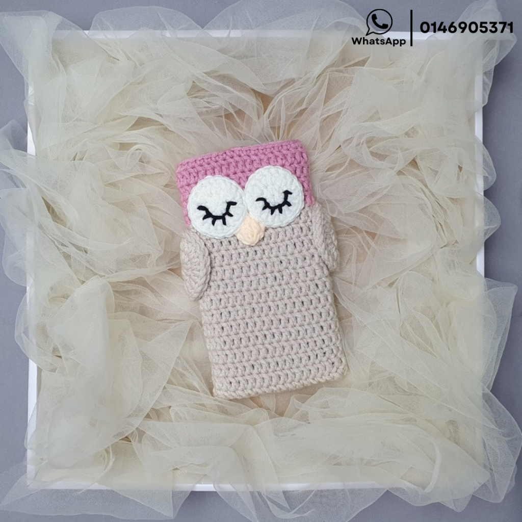 Owl Calculator Case Crochet Pouch Kalkulator Kait Phone Bag Custom ...