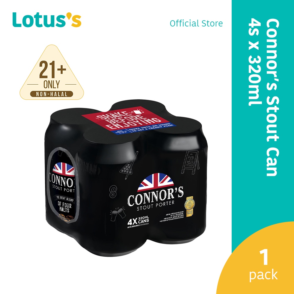 Connor’s Stout Can 4s x 320ml | Shopee Malaysia