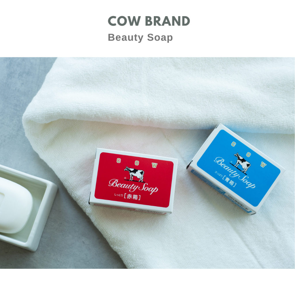 Cow Brand Beauty Soap – Japanese Classic Moisturizing Soap (Red, Blue ...