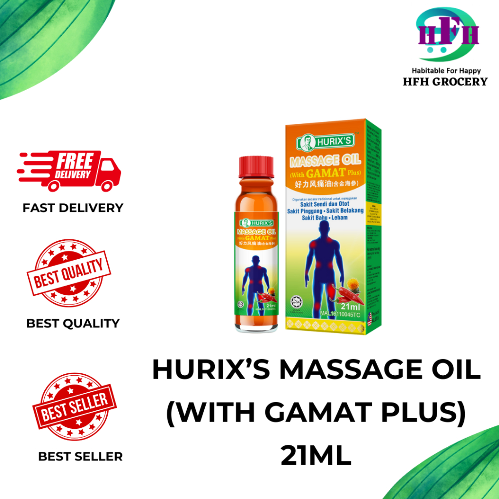 🔥 HURIX'S MASSAGE OIL ( with GAMAT Plus) 21ML 🔥 | Shopee Malaysia