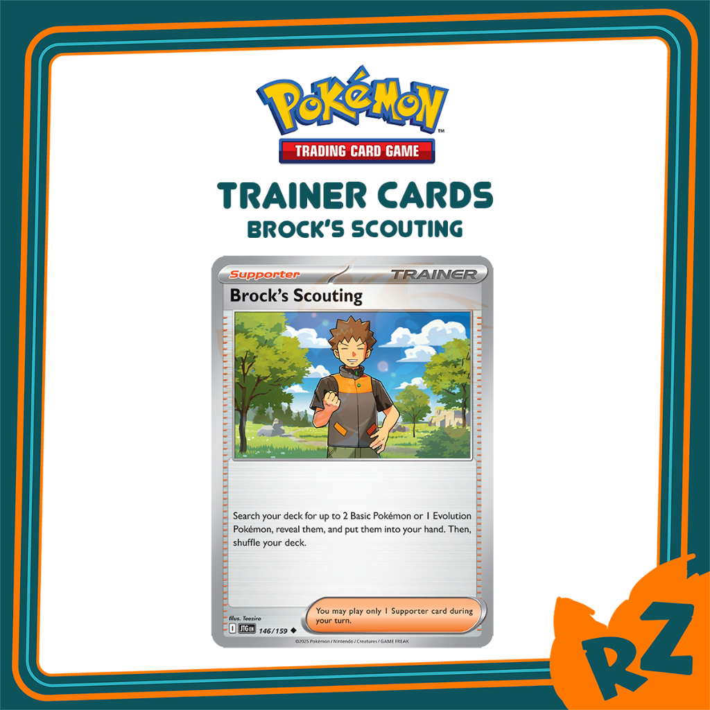 [Original] Pokemon TCG Card Brock's Scouting Supporter Trainer Reverse ...