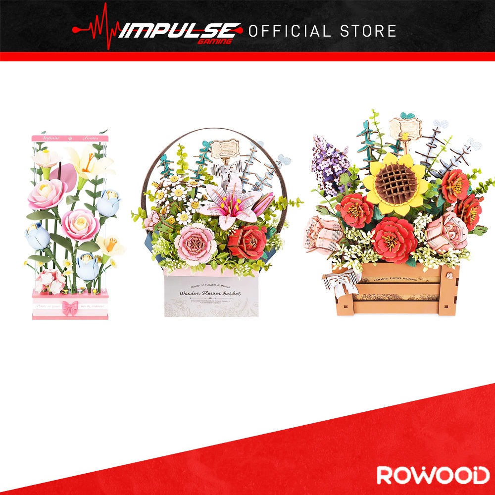 Robotime Rowood Flower Series 2 - Wooden Bloom Box / Wooden Flower ...