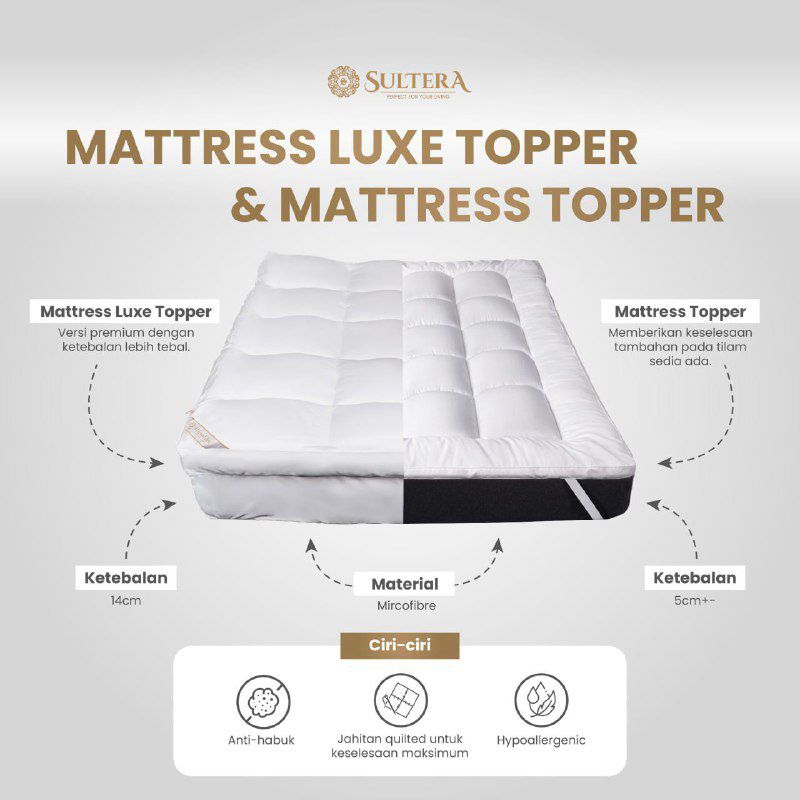 Mattress Topper Sultera Alas Tilam Premium Luxe Microfiber Topper Alas ...