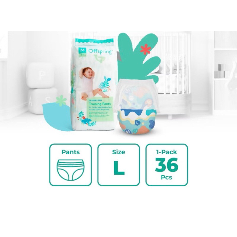 Offspring Fashion Baby Diapers Pants L (36pcs) | Shopee Malaysia