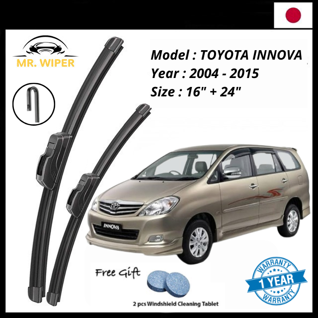 🔥MR WIPER🔥 TOYOTA INNOVA (2004-2015) MR WIPER JAPAN TECHNOLOGY WIPER ...