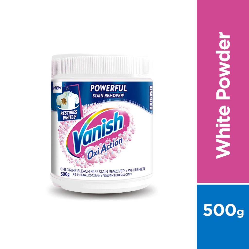 Vanish Stain Remover Crystal White Oxi Action, Detergent Powder, 500g ...