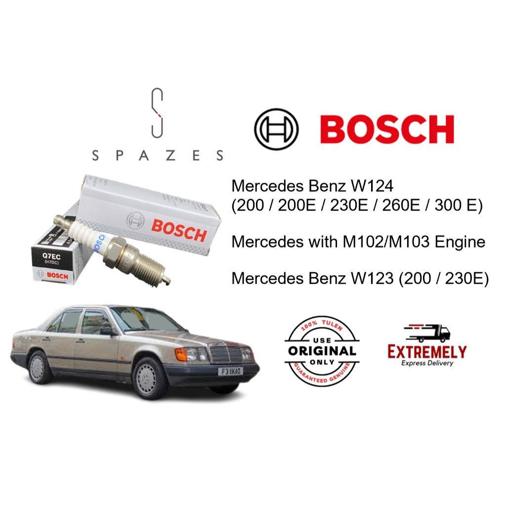 Mercedes Benz W124 Spark Plug Q7EC / H7DC Old Benz Spark Plug Bosch ...