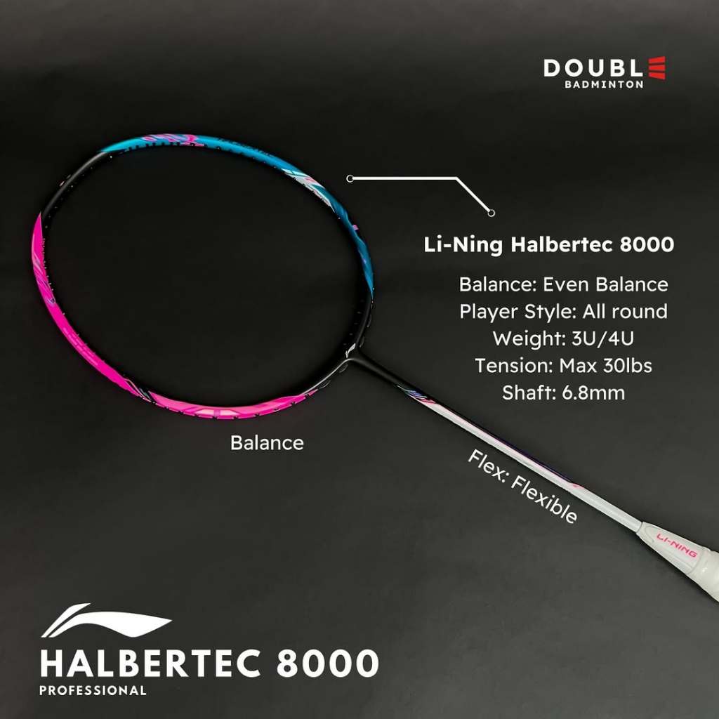 Li-Ning HALBERTEC 8000 (4U/G5) Badminton Racket Original 100% | Shopee ...