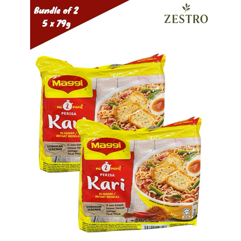 Maggi Kari 2 x 5 Pek (75g) | Mee Segera Bundle Jimat | Rasa Kari Pekat ...
