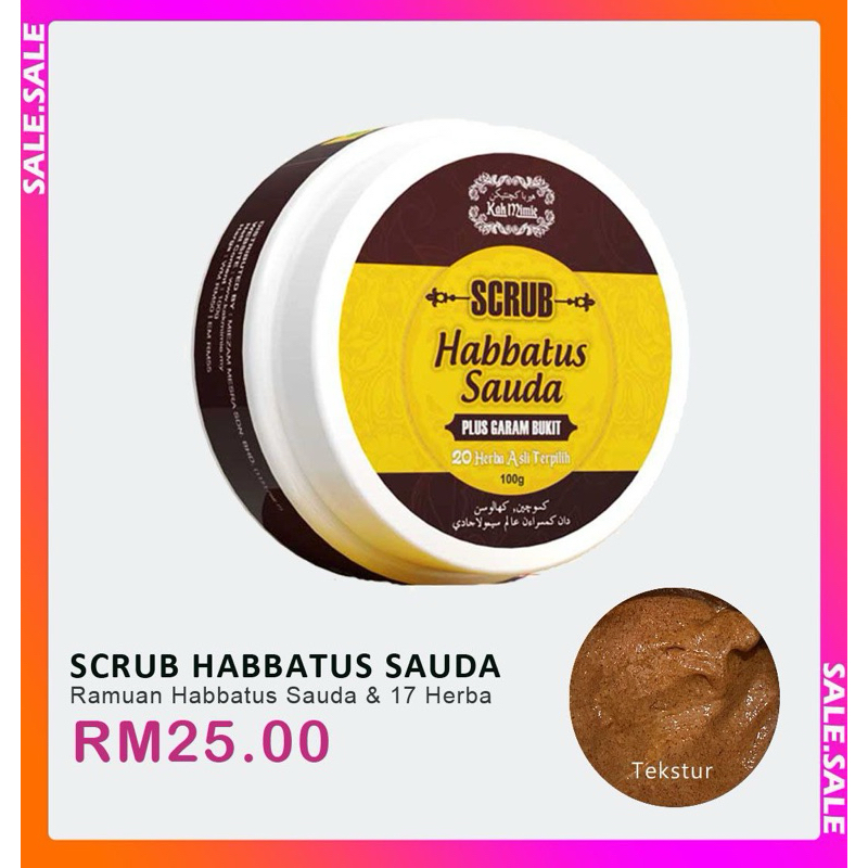 Scrub Habbatus Sauda & Garam Bukit (100g) | Shopee Malaysia