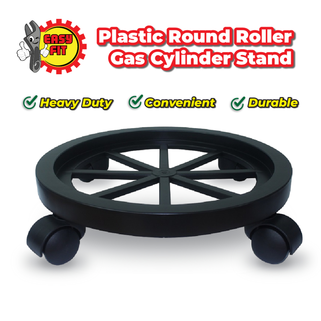 Easy Fit Plastic Round Roller Gas Cylinder Stand (34cm) | Shopee Malaysia