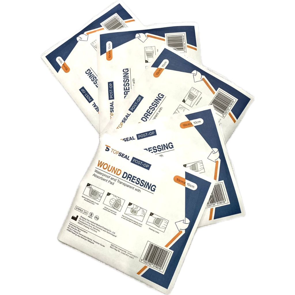 EVIN TOPSEAL WOUND DRESSING POST-OP 10X10CM (5 pieces) | Shopee Malaysia