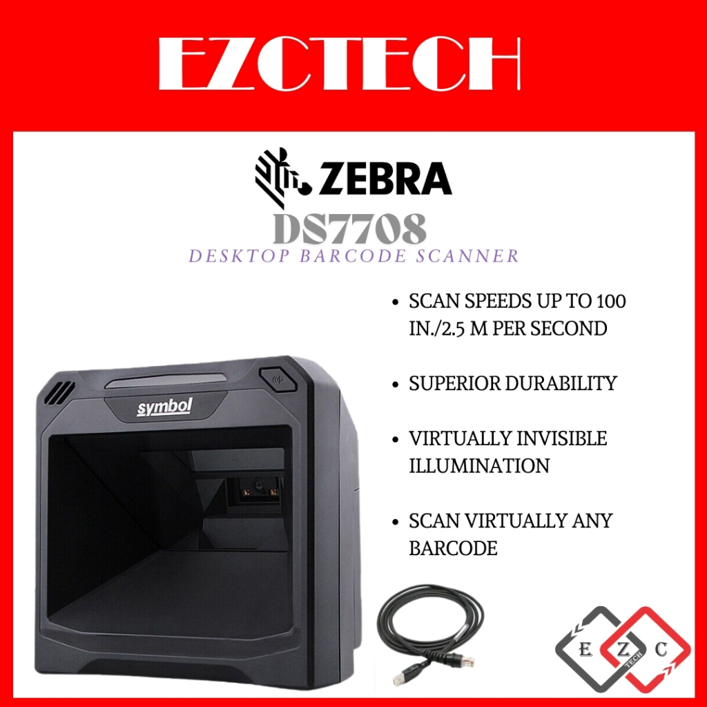 MOTOROLA ZEBRA SYMBOL DS7708 2D QR Desktop Barcode Scanner | Shopee ...