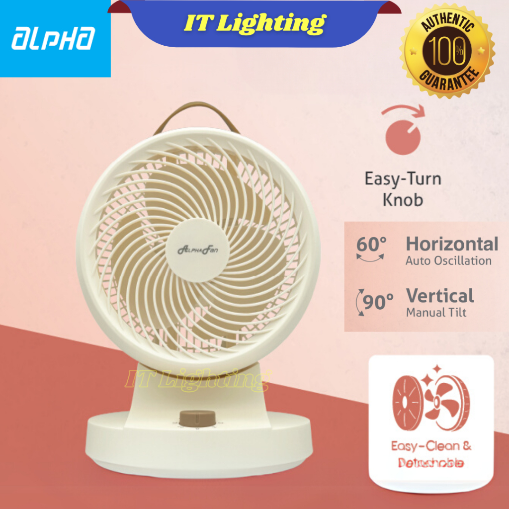 ALPHA MOTTO Desktop Fan DT C13 Table Fan Portable Office Fan Vanilla ...