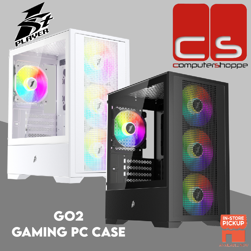 1STPLAYER Go2 Gaming PC Case with 4 fan | Shopee Malaysia