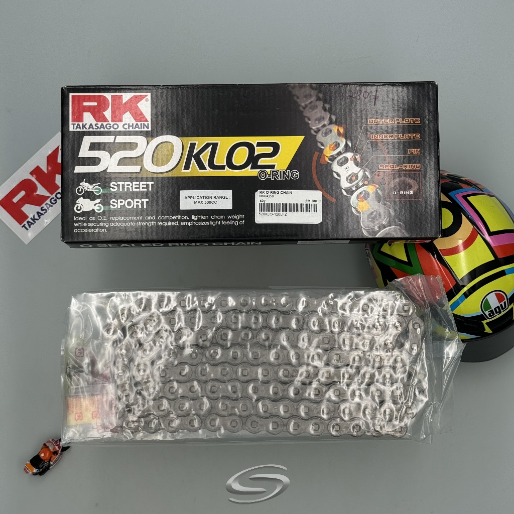 RK Chain 520 KLO2 O-Ring 120L Motorcycle Chain | Shopee Malaysia