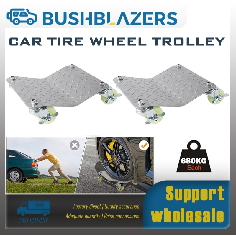 【BUSHBLAZERS】【2Pcs 】Car Tire Wheel Trolley Dollies Vehicle Moving Tire ...