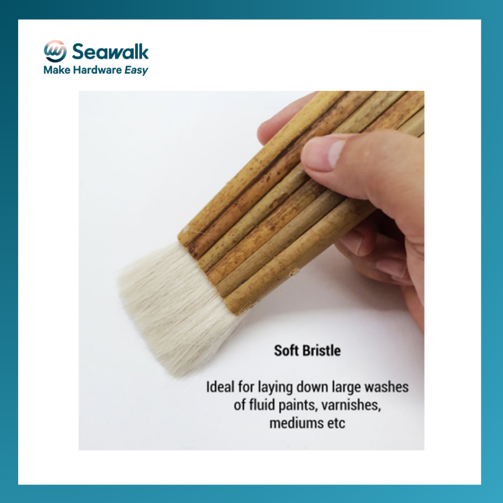 HARGA KILANG Bamboo Handle Wool Brush Varnish Brush Shellac Brush Berus ...
