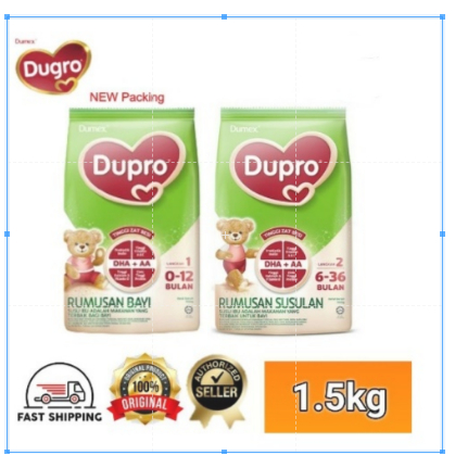 DUMEX Dupro Step 1 0-12Bulan , Dupro Step 2 6-36Bulan ( 1.5kg ) FOR 1 ...