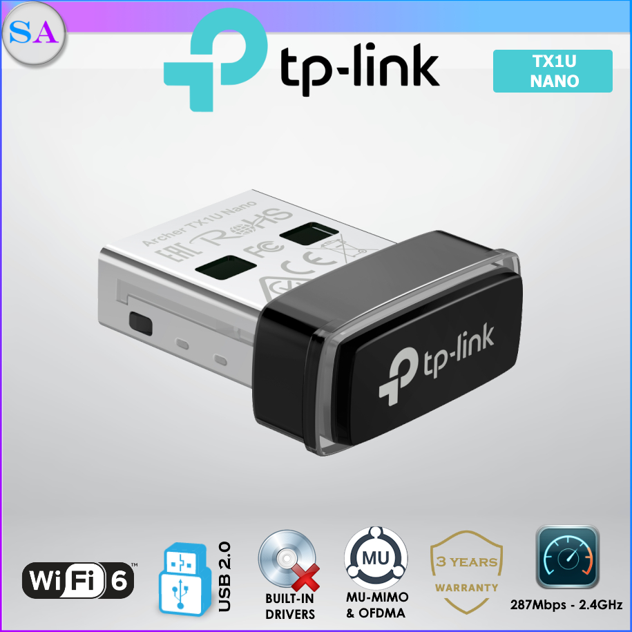TP-Link Archer TX1U Nano AX300 WiFi 6 MU MIMO Wireless USB Adapter | Shopee Malaysia
