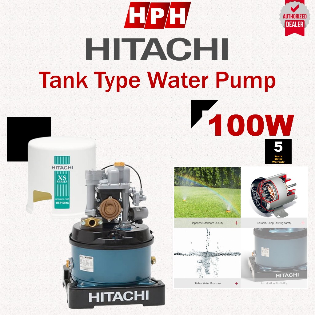 Hitachi Water Pump (100W) WT-P100XS Tank Type Pam Air 水泵 | Shopee Malaysia