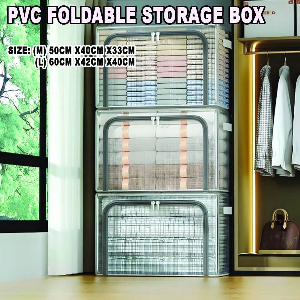 PVC Transparent Storage Box Organizer Waterproof Storage Box Large Bag ...
