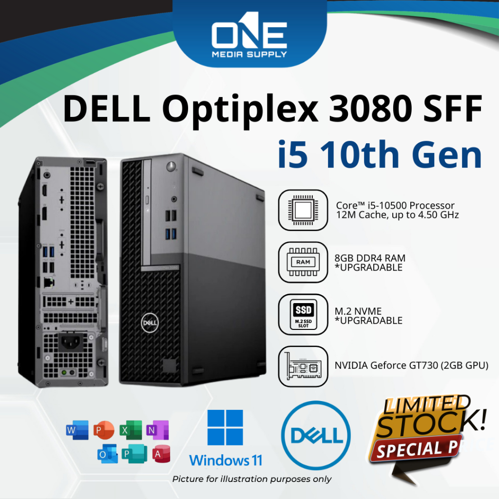 DELL Optiplex 3080 SFF i5 10th Gen / NVMe M.2 SSD UP TO 32GB RAM / Win ...