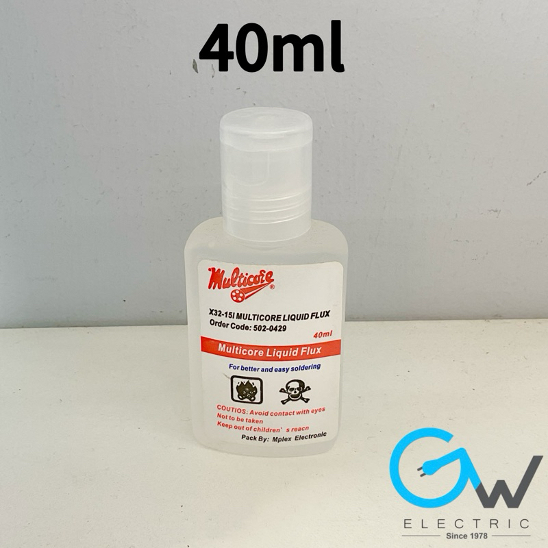 40ml Multicore Liquid Rosin Soldering Flux Use with Solder Wire [Cecair ...